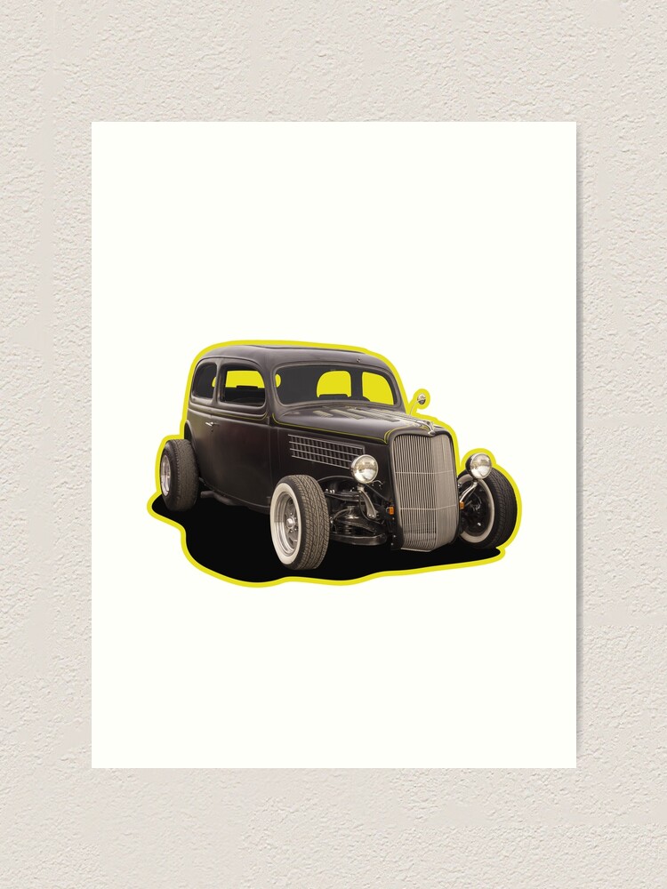 "Old School Rat Rod Coupe" Art Print for Sale by DiscoBoogie | Redbubble