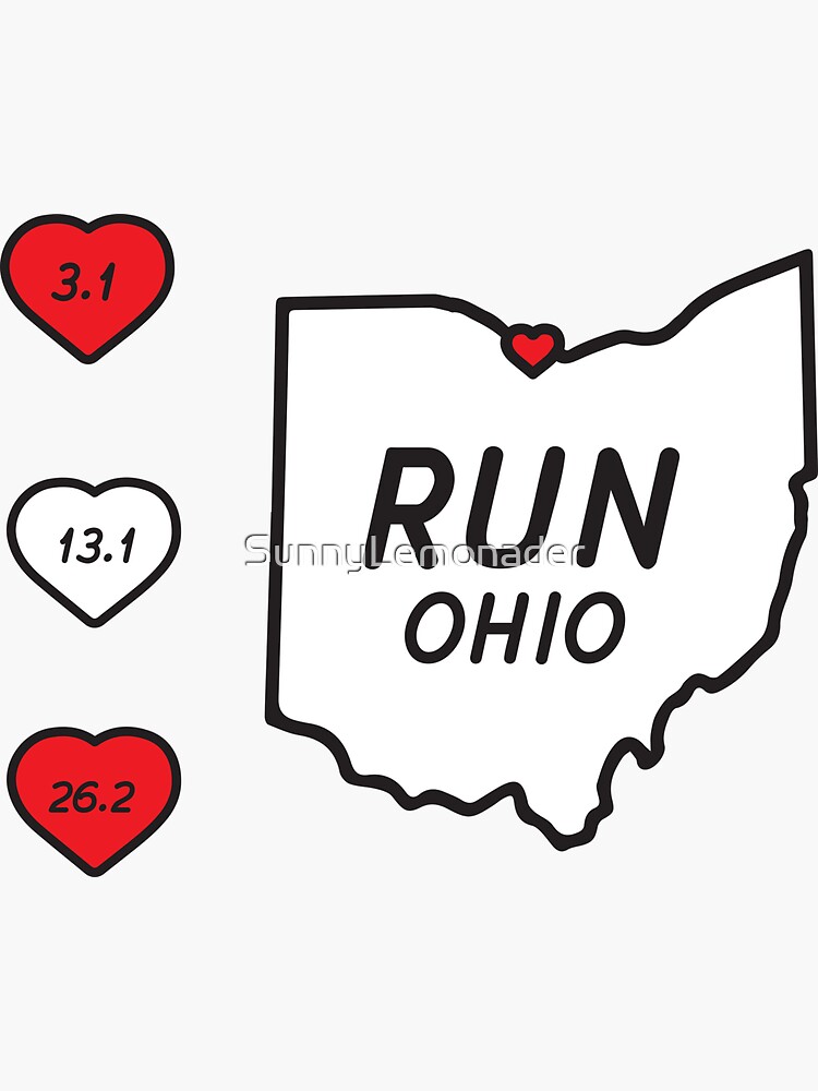 "Ohio Distance Decals" Sticker for Sale by SunnyLemonader | Redbubble