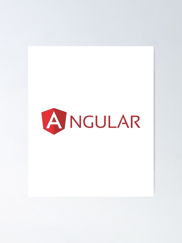 "Angular Official Text Logo" Poster by hellkni9ht | Redbubble