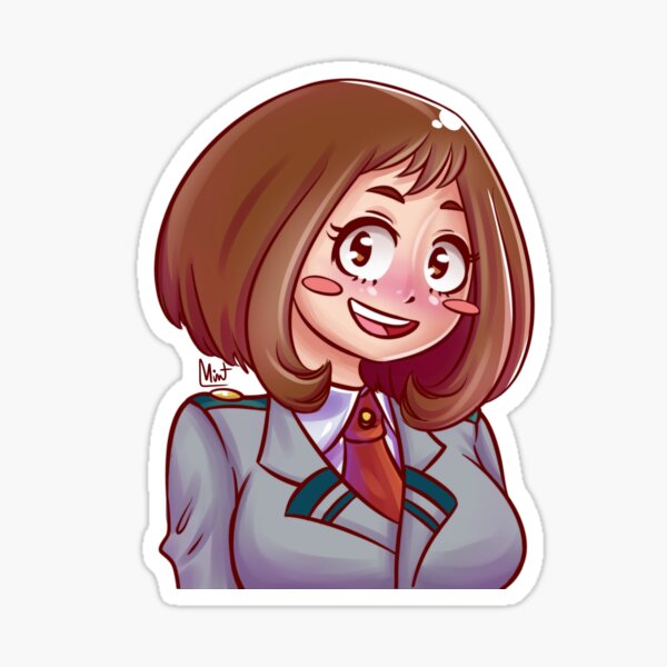"Ochaco Uraraka" Sticker for Sale by MintAndManta | Redbubble