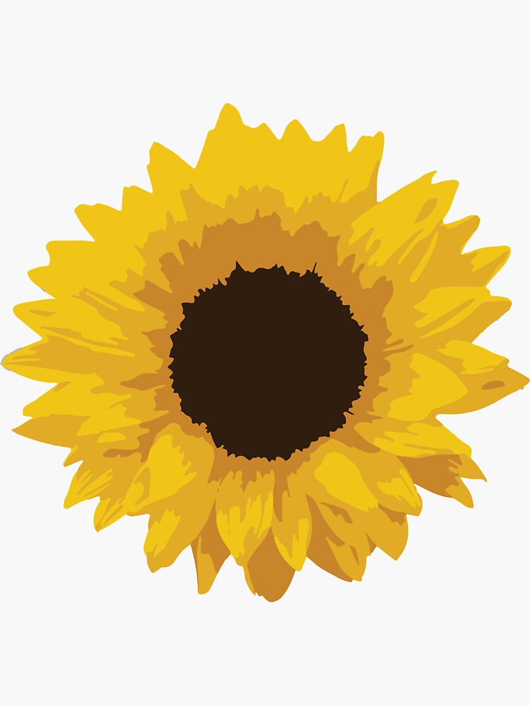 "Yellow Sunflower Sticker" Sticker for Sale by cortniej | Redbubble