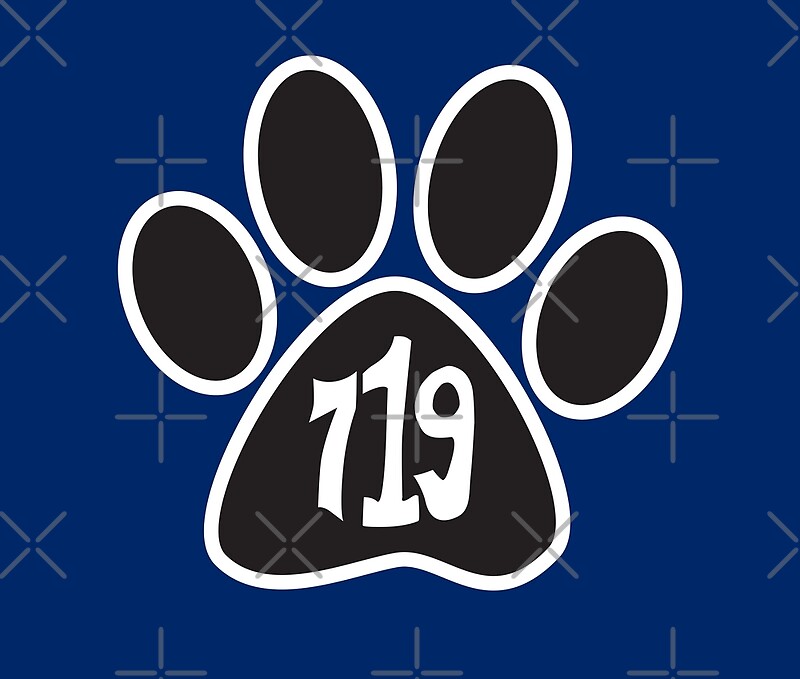 "Hand Drawn Colorado Paw 719 Area Code" by itsrturn | Redbubble