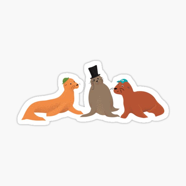 Pegatina «Un león marino (en un pequeño sombrero)» de sha-ron | Redbubble