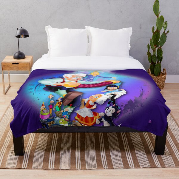 "Pinocchio" Throw Blanket for Sale by rosyscrap75 | Redbubble