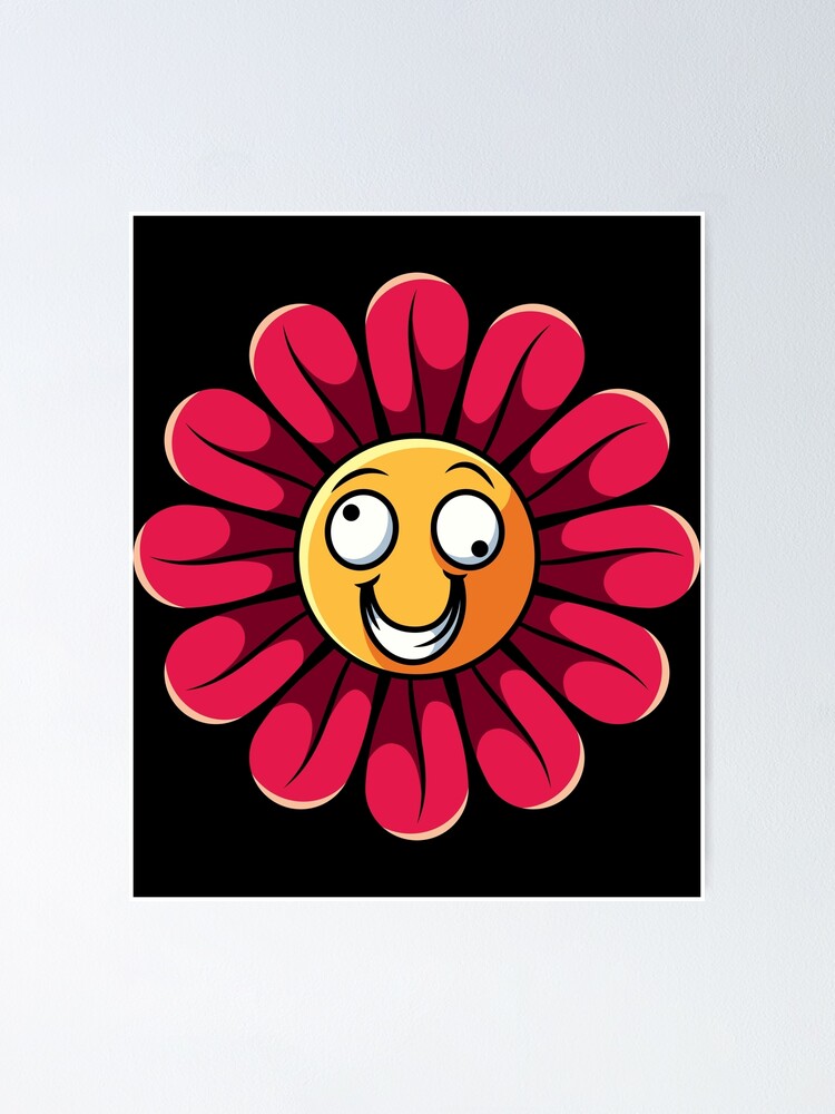 "Flower with a confused face" Poster by tonstan | Redbubble
