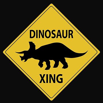 "Dinosaur Xing" Sticker for Sale by thekohakudragon | Redbubble
