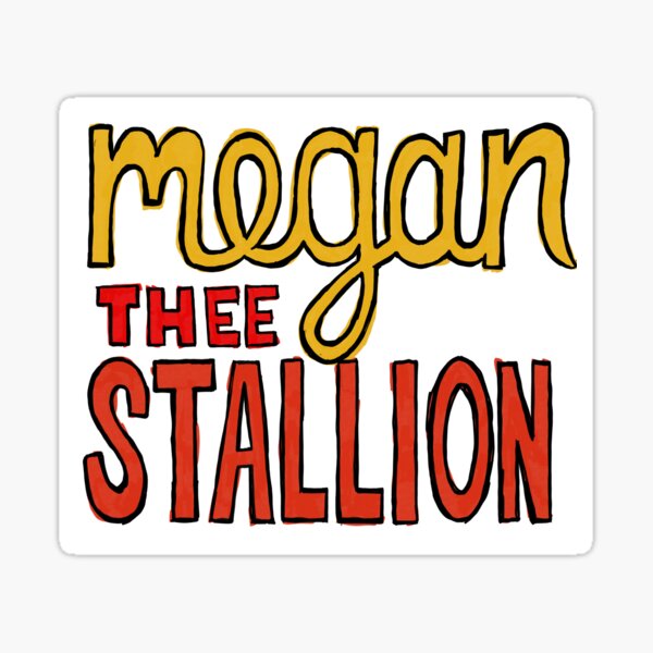 "Megan thee Stallion doodle " Sticker for Sale by chicksdoings | Redbubble