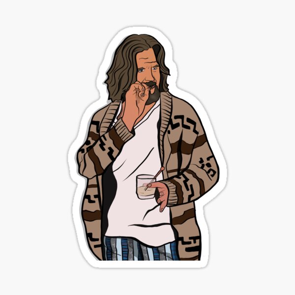 "Big Lebowski's The Dude" Sticker by Foggish | Redbubble