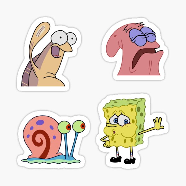 Spongebob Sticker Pack 3 Sticker For Sale By Bleachie Redbubble