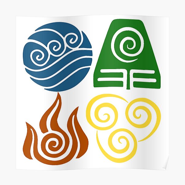 "Four Elements" Poster by kaylakirkendall | Redbubble