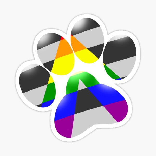 "Ally Flag Paw" Sticker for Sale by TwistedWifey | Redbubble