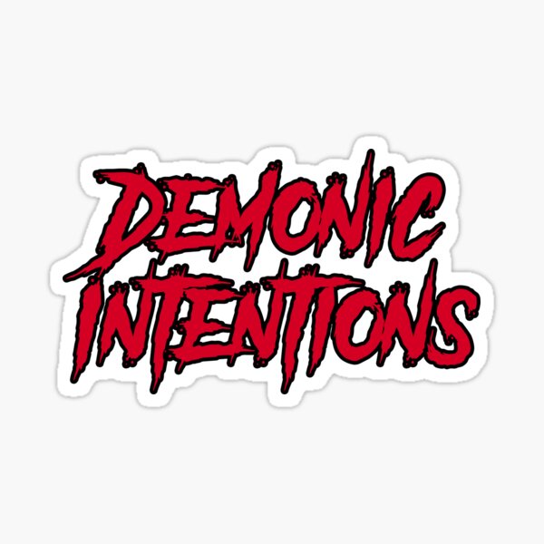 "Demonic Intentions" Sticker for Sale by tinytank800 | Redbubble