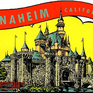 "Anaheim California Vintage Travel Decal" Sticker for Sale by hilda74 ...
