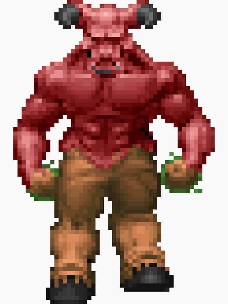 "Doom - Retro - Baron Of Hell" Sticker by Theenclave | Redbubble
