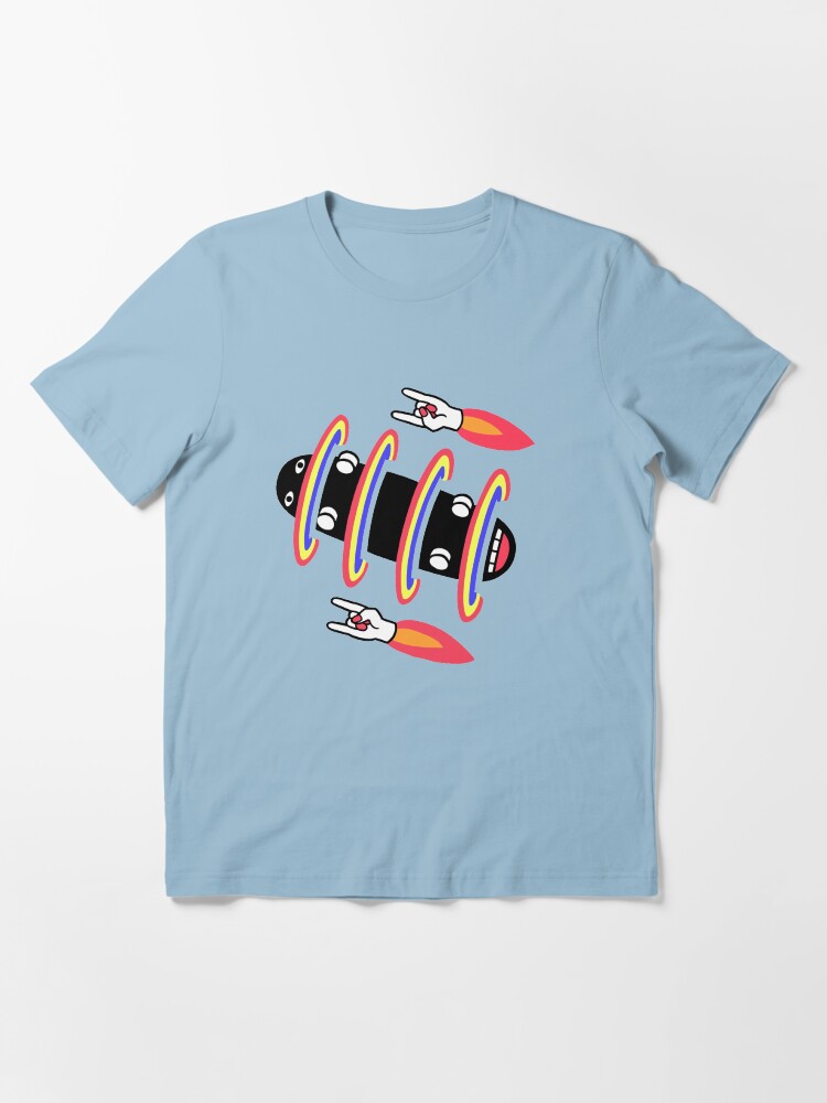 "flipped skateboard and rad rockets" T-shirt for Sale by RYURAKUDO ...