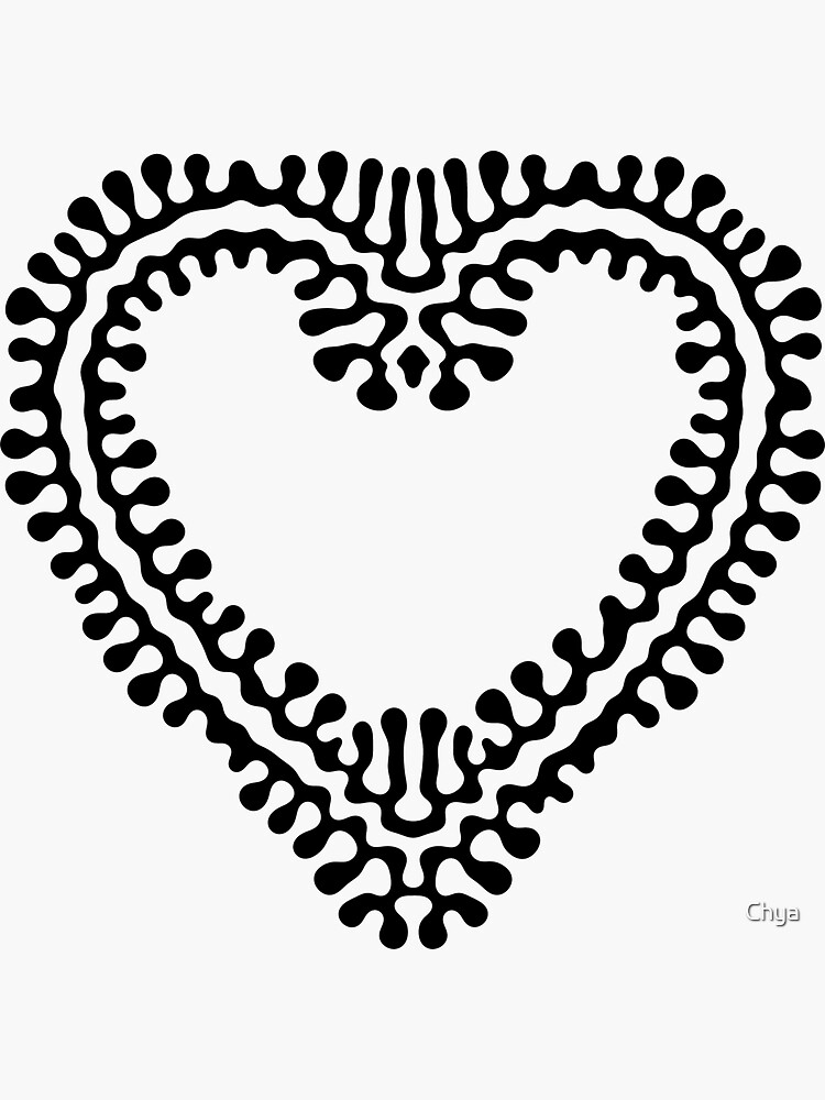 "Heart Reaction/Diffusion" Sticker for Sale by Chya | Redbubble