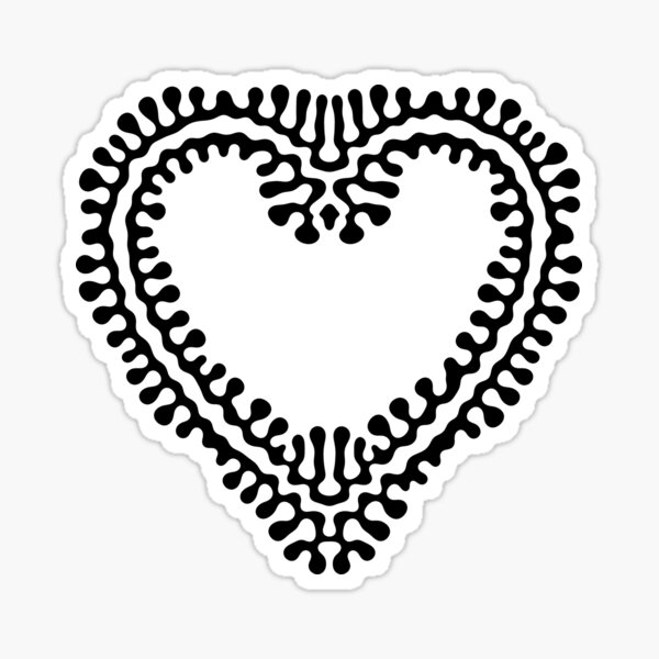"Heart Reaction/Diffusion" Sticker for Sale by Chya | Redbubble