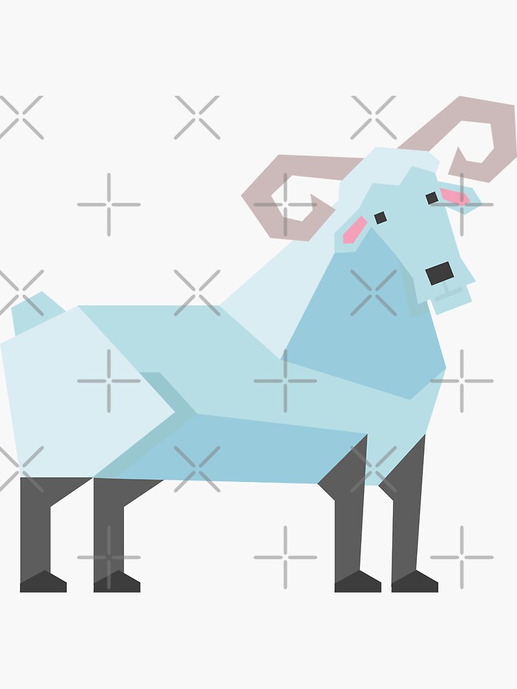 "Geometric Farm Ram" Sticker for Sale by meursaultdesign | Redbubble