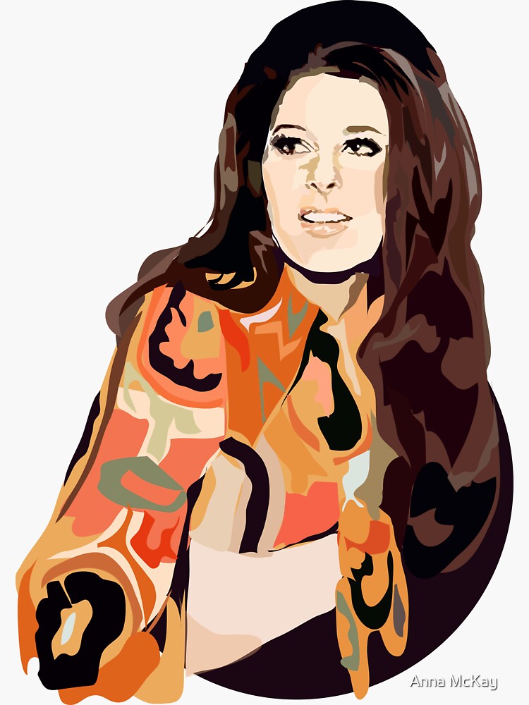 "Bobbie Gentry Singer" Sticker for Sale by annamckay | Redbubble