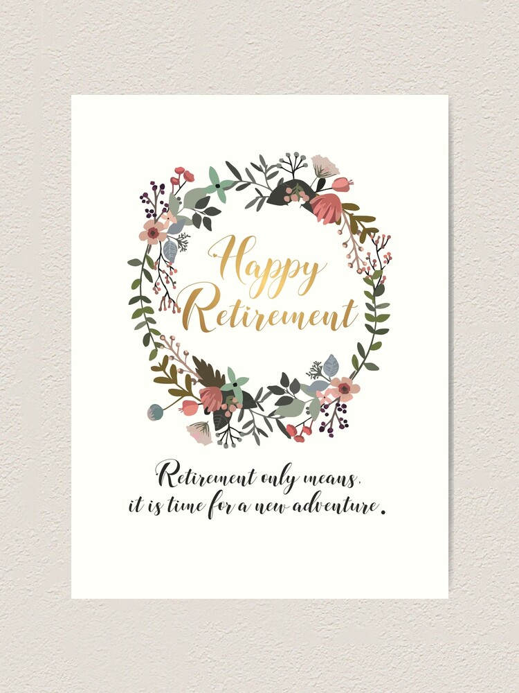 "Happy Retirement Thank you Card Farewell gift Leaving " Art Print for ...