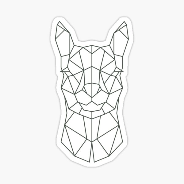 "Geometric Alpaca" Sticker by meursaultdesign | Redbubble