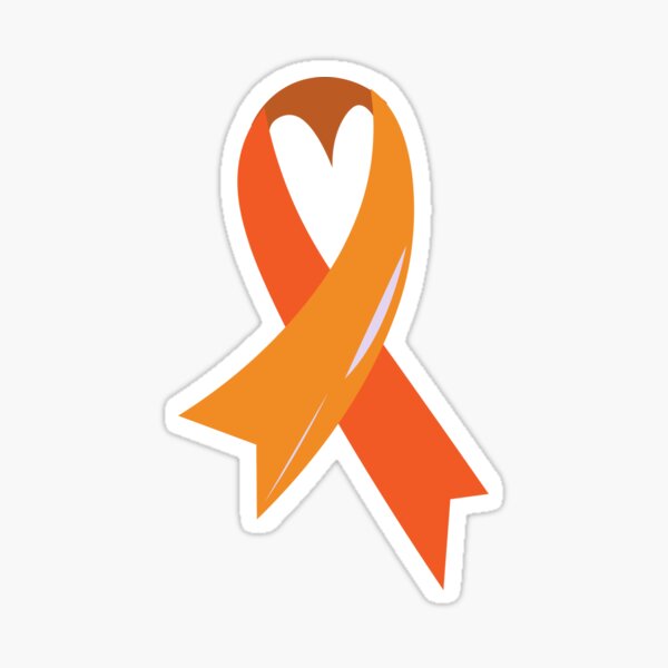 "Orange Awareness Ribbon" Sticker for Sale by eulonix | Redbubble