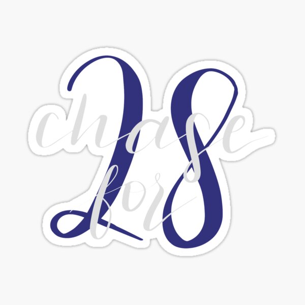 "chase for 28" Sticker for Sale by hgundogdu | Redbubble