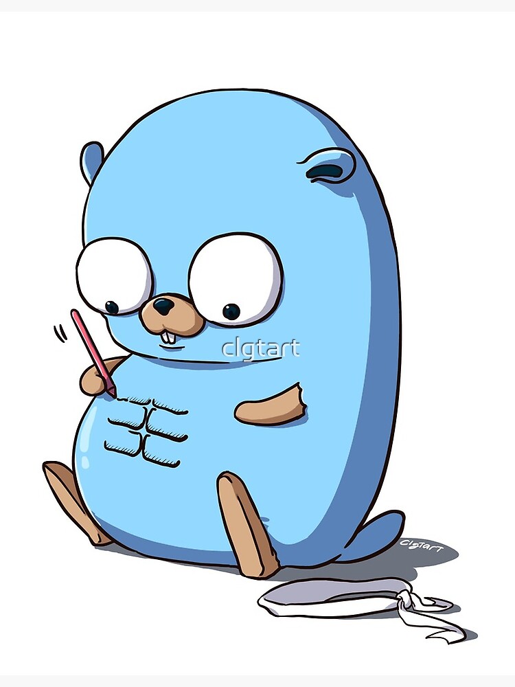 Lámina artística «Golang Gopher Go Six Pack» de clgtart | Redbubble