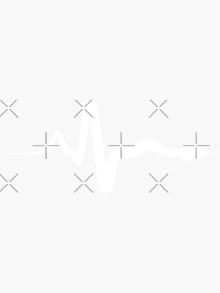 "ECG I Love Snake" Sticker by cartoonice | Redbubble