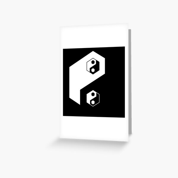 "Hexagonal Fractal Yin and Yang Symbol" Greeting Card for Sale by ...