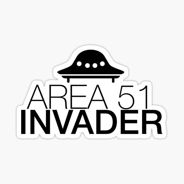 "area 51 invader" Sticker for Sale by kl7h | Redbubble