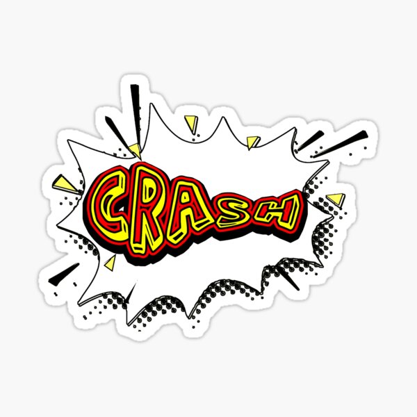"Crash Action Bubble" Sticker for Sale by Art2Me | Redbubble