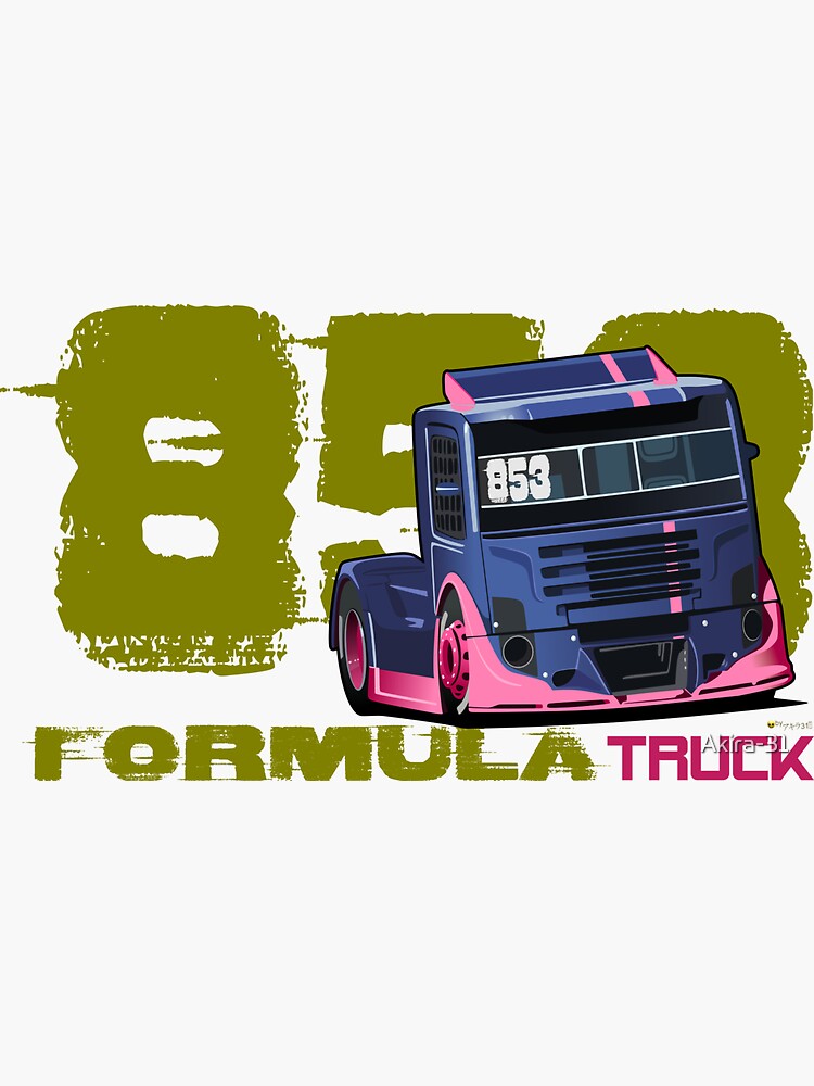 "Racing truck" Sticker by Akira-31 | Redbubble