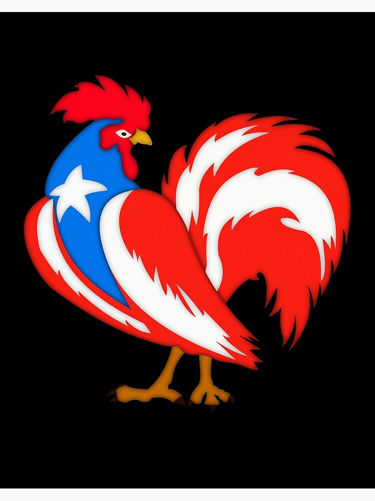 Bandera Puertorriqueña Con Gallo PUERTO RICO FLAG 3X5