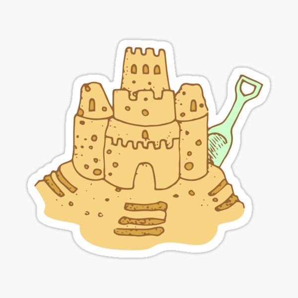 "sandcastle" Sticker for Sale by alwe-designs | Redbubble