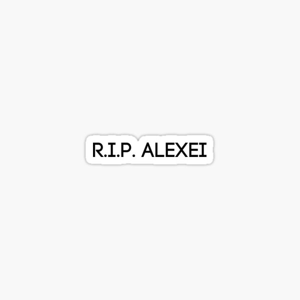 "R.I.P. Alexei" Sticker by emilywerfel | Redbubble