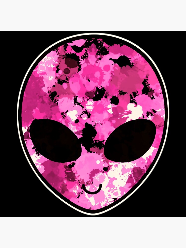 "Pink Alien Head" Poster for Sale by BigTexFunk | Redbubble