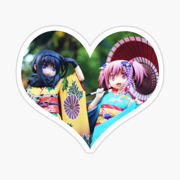 "Kimono Madoka and Homura" Sticker for Sale by bracklain | Redbubble