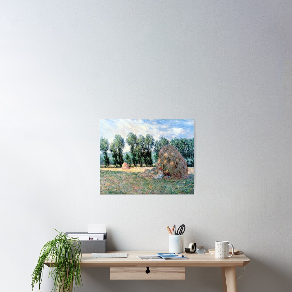 "Claude Monet Haystacks" Poster by pdgraphics | Redbubble