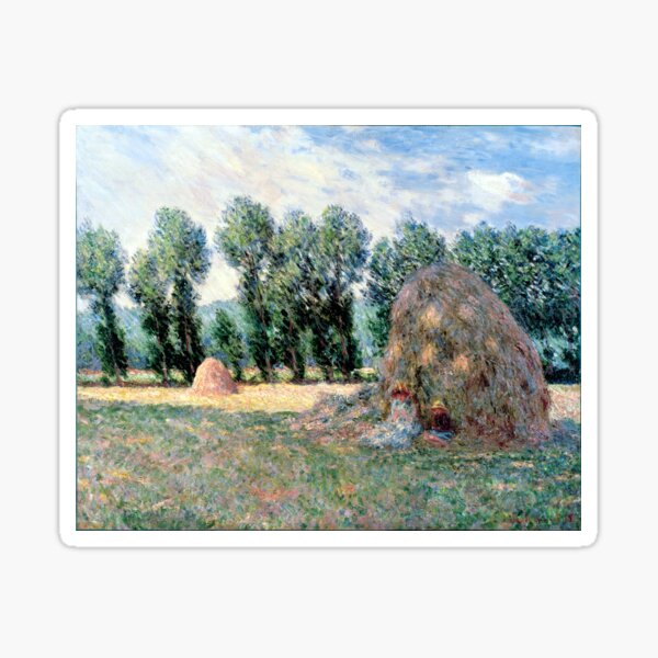 "Claude Monet Haystacks" Sticker for Sale by pdgraphics | Redbubble