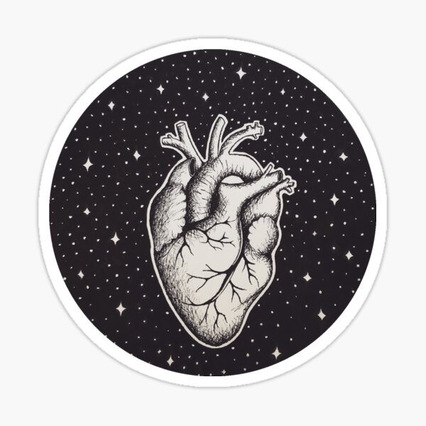 "Space Heart" Sticker by KaylaDickerson | Redbubble