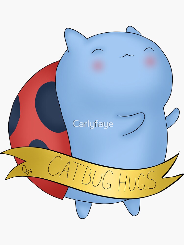 "Catbug hugs " Sticker by Carlyfaye | Redbubble