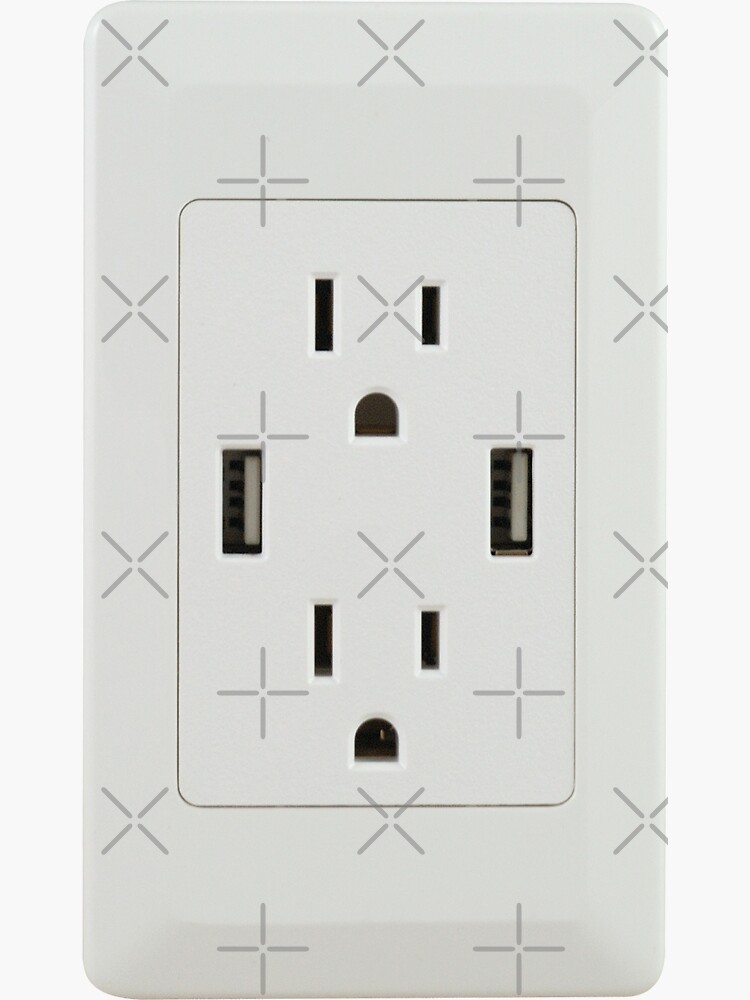 "Fake Wall Plug" Sticker for Sale by CreativeSpero | Redbubble