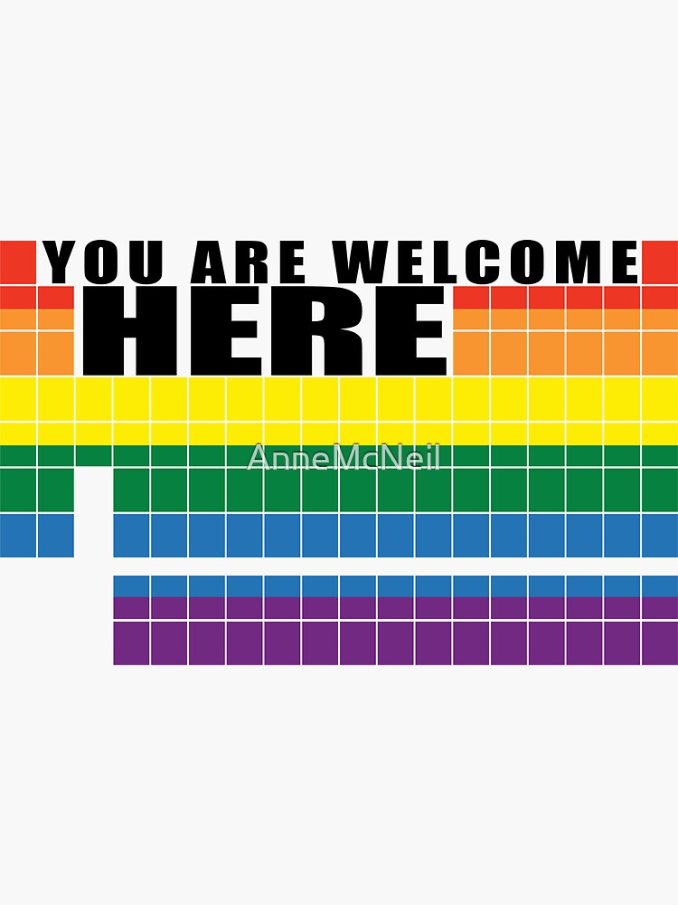 ""You are welcome here" periodic table " Sticker for Sale by AnneMcNeil ...