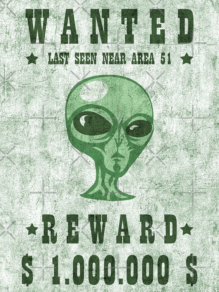 "Alien Wanted Poster" Sticker for Sale by Thespot | Redbubble