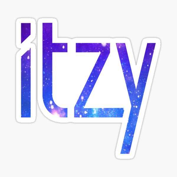 "Itzy Logo (Blue Galaxy)" Sticker for Sale by hiraethwonders | Redbubble