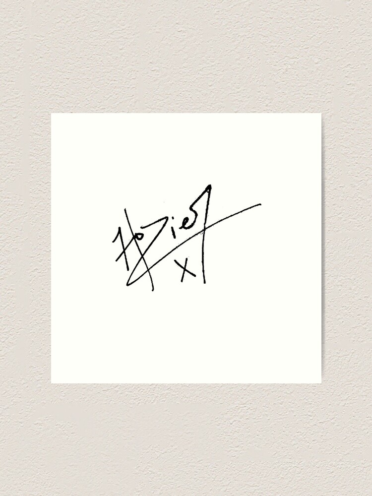 Impression artistique « Hozier Signature en noir », par thebriskneesart ...