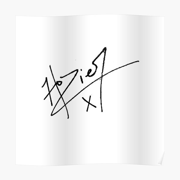 "Hozier Signature in Black" Poster for Sale by thebriskneesart | Redbubble