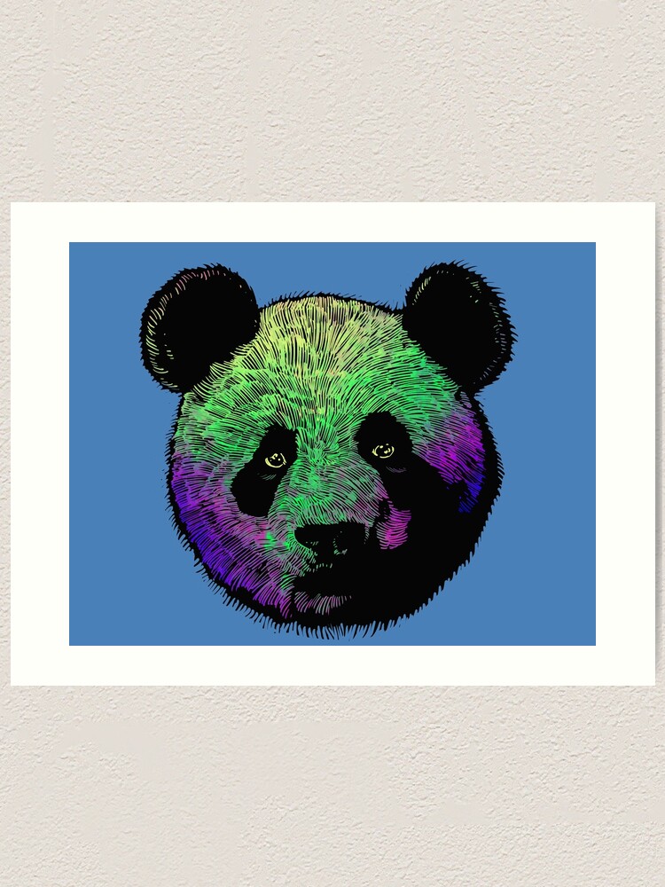 "Awesome Colored Panda" Art Print by barmalisiRTB | Redbubble
