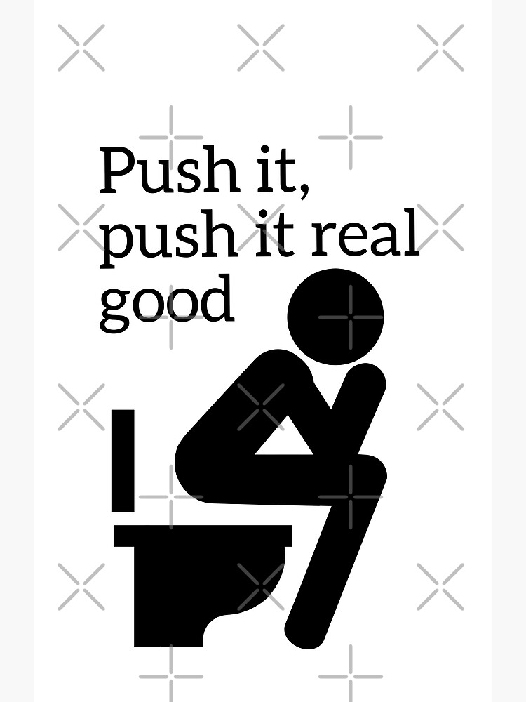 "Push It Real Good (poop funny)" Poster for Sale by TimAddisonArt ...